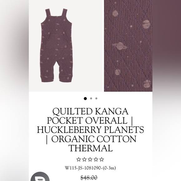 kate quinn | One Pieces | Quilted Kanga Pocket Overall Huckleberry ...